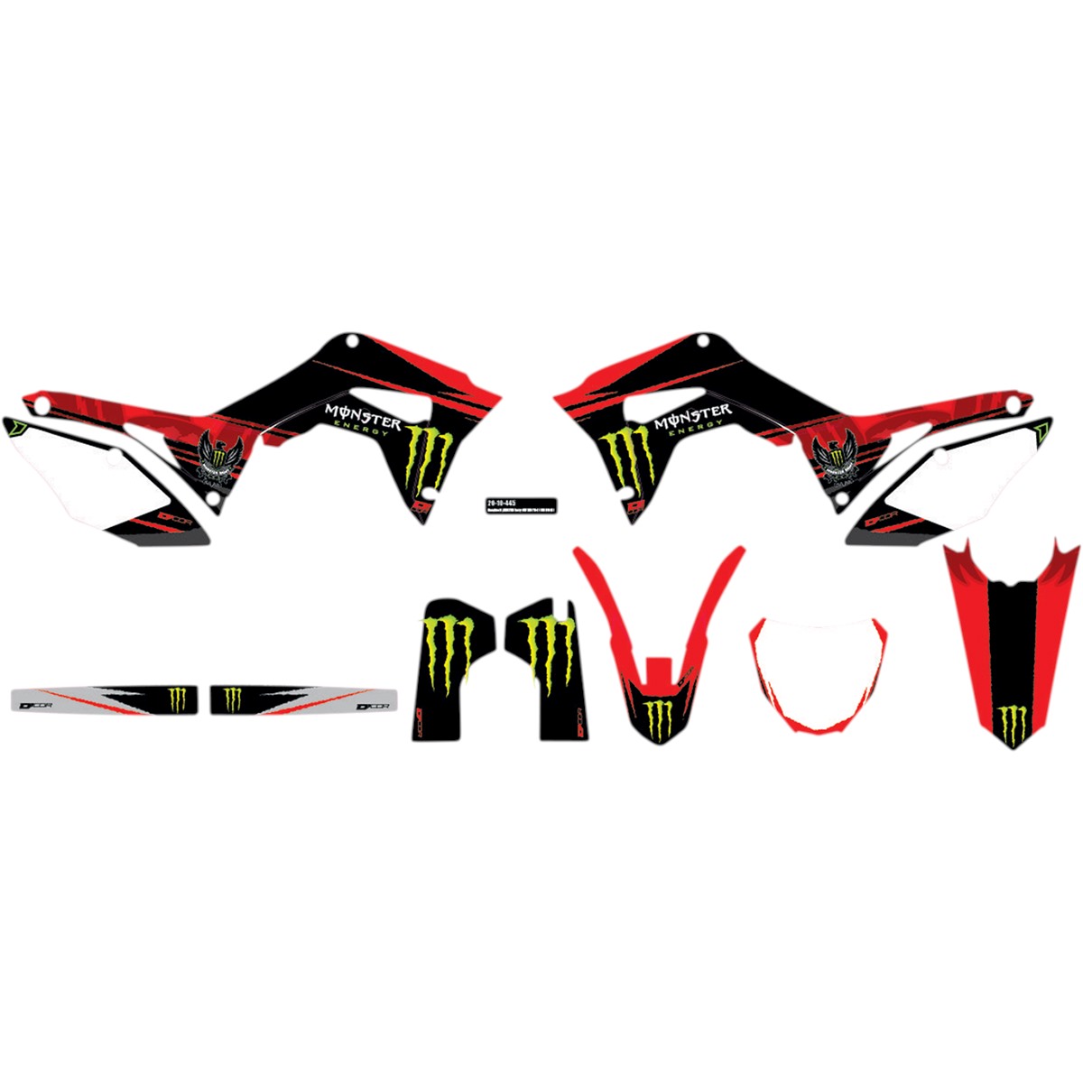 D'COR Visuals Complete Graphics Kit - Monster Energy - AdeptPowersports.com