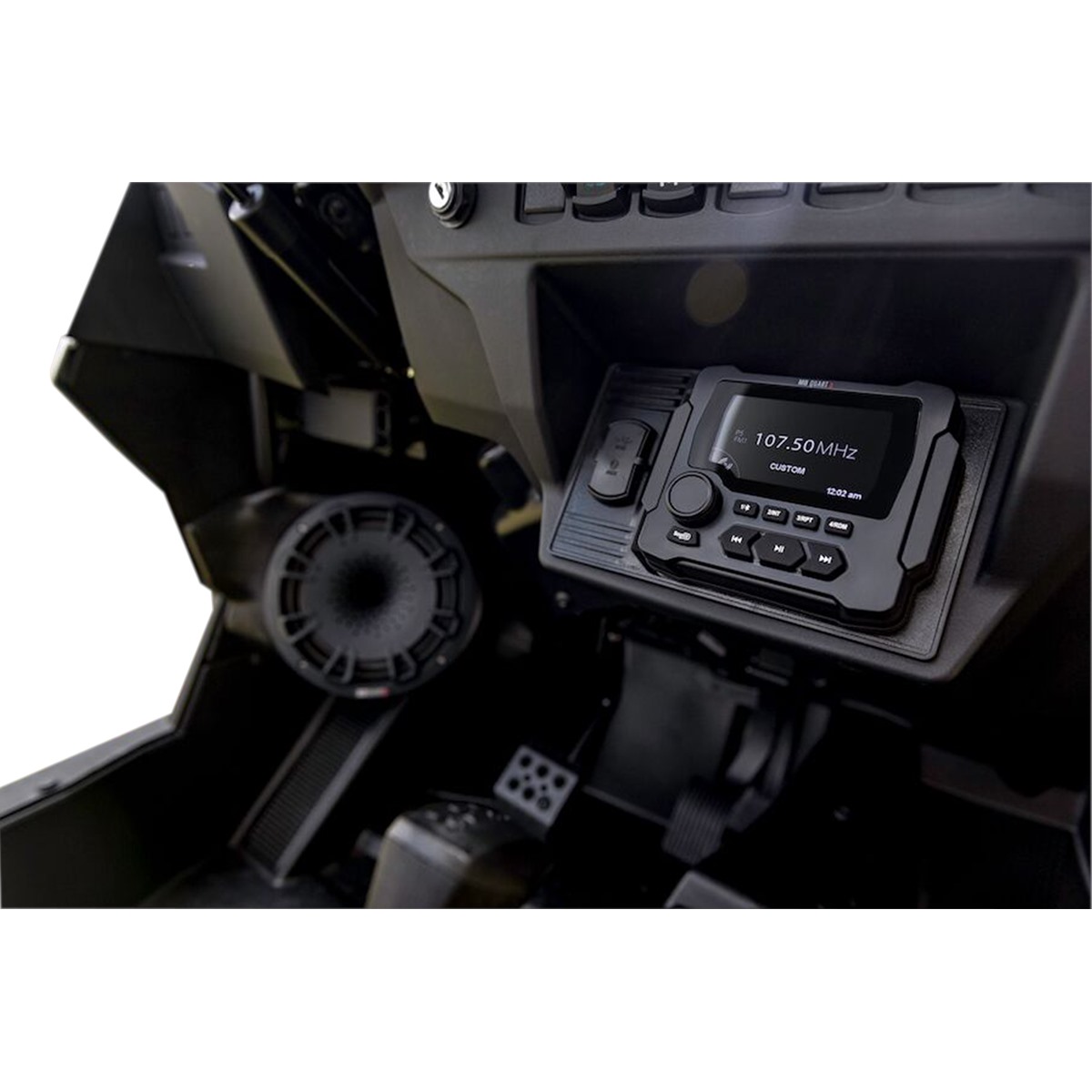 MB Quart Powered Bluetooth AM/FM Gauge Mount Radio with LED Color ...