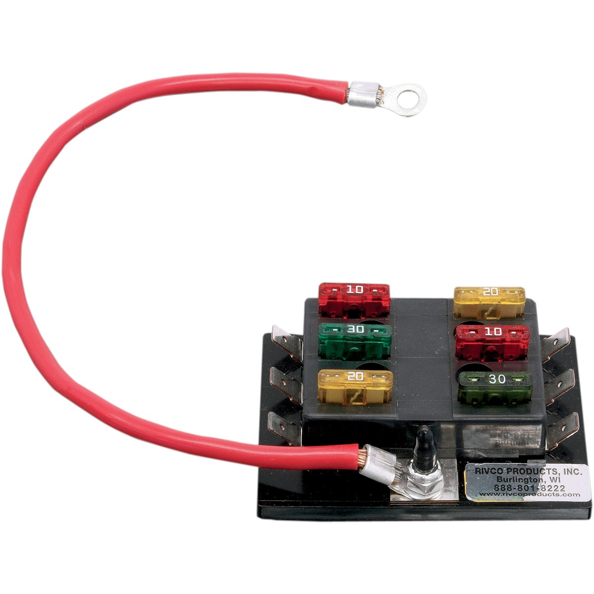 Rivco Products 6-Circuit Fuse Terminal Block - AdeptPowersports.com
